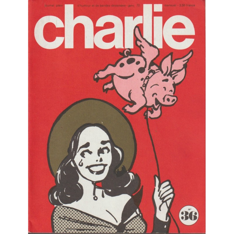 REVISTA CHARLIE LOTE DE 24 REVISTAS DE COMICS , FRANCES , AÑOS 1970 A 1972