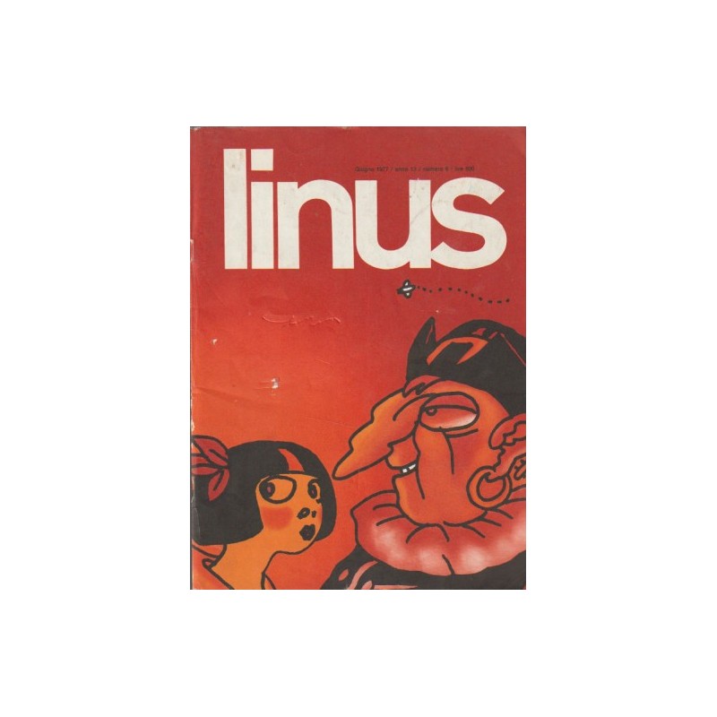 LINUS AÑO 13 ( 1977 ) LOTE DE 9 REVISTAS DE COMICS CON LOS NUMEROS 1,3,5,6 AL 10,12, ITALIANO