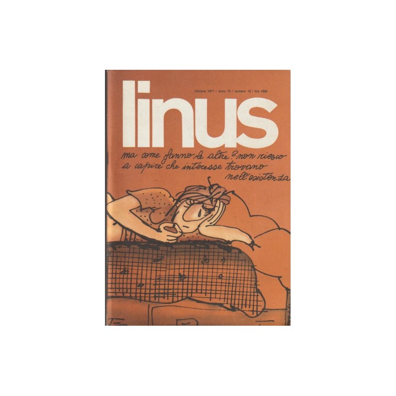 LINUS AÑO 13 ( 1977 ) LOTE DE 9 REVISTAS DE COMICS CON LOS NUMEROS 1,3,5,6 AL 10,12, ITALIANO